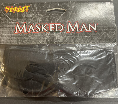Spirit Halloween Masked Man Costume Mask Adult Black | eBay Australia