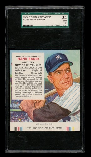 1954 Redman Tobacco Set-Break #AL-23 Hank Bauer SGC 7 NM | eBay