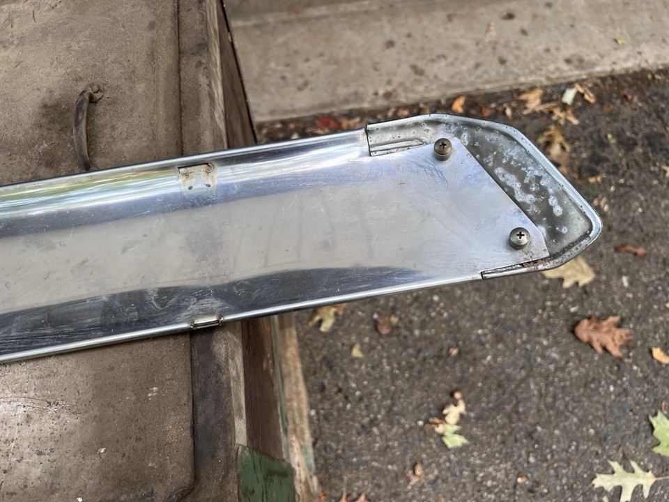 Vtg 1970s Rear Wing Go Fast Window Chrome Visor Van Truck Gm Ford Mopar ...