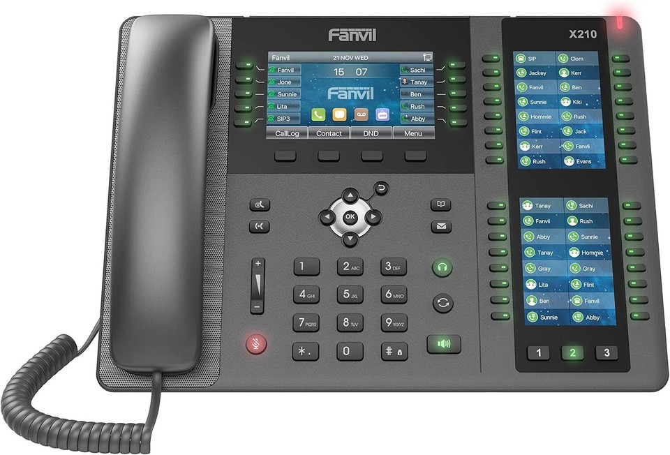 Fanvil X210 High-End Enterprise IP Phone 20 SIP Lines 4.3 inch Color ...