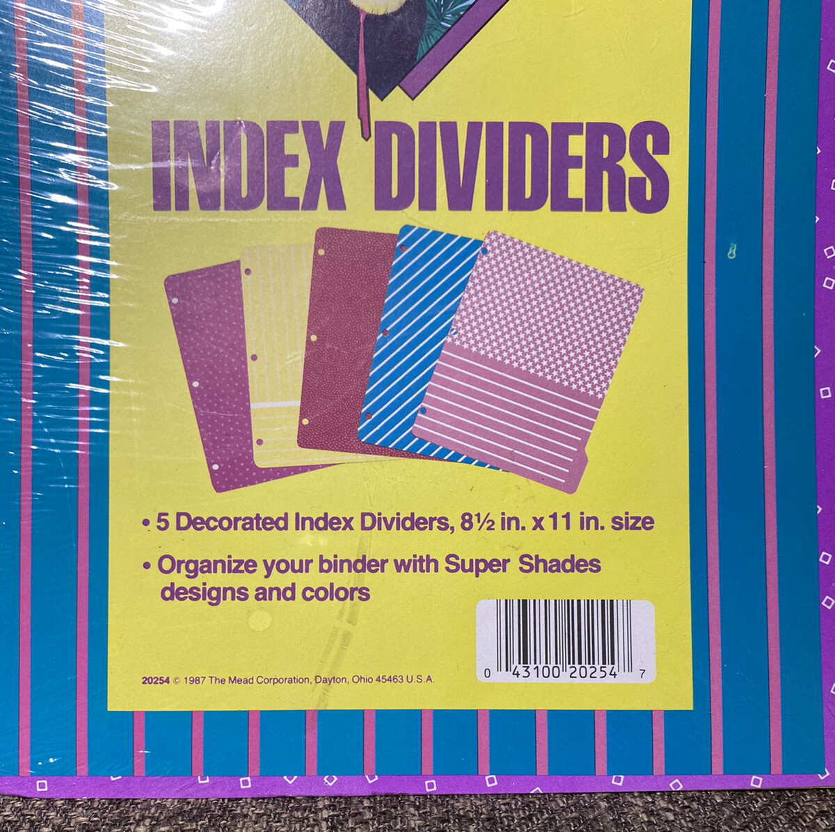 Mead+Vintage+1987+Decorated+Index+Dividers+Super+Shades+TOUCAN for sale ...