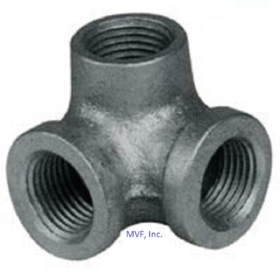 3/4" 150 NPT Side-Outlet 90° Elbow Black Malleable Iron Fitting ...