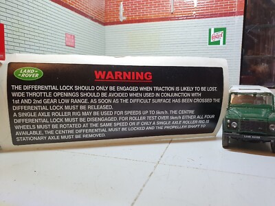 Land Rover Defender Diff Lock Info TDI TD5 Fuse Box Cover Decal Label ...