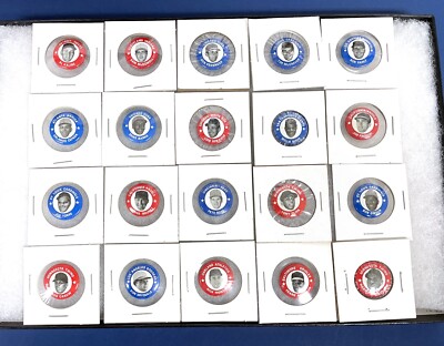 20 Different 1969 MLBPA HOFer/Stars Player Pins • Mays, Rose, Drysdale ...