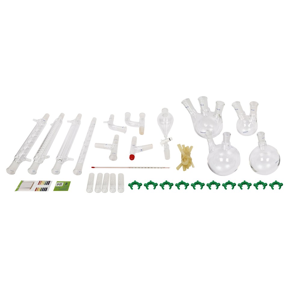 24/40 Joints Glass Organic Chemistry Lab Glassware Kit, 32PCS Lab ...