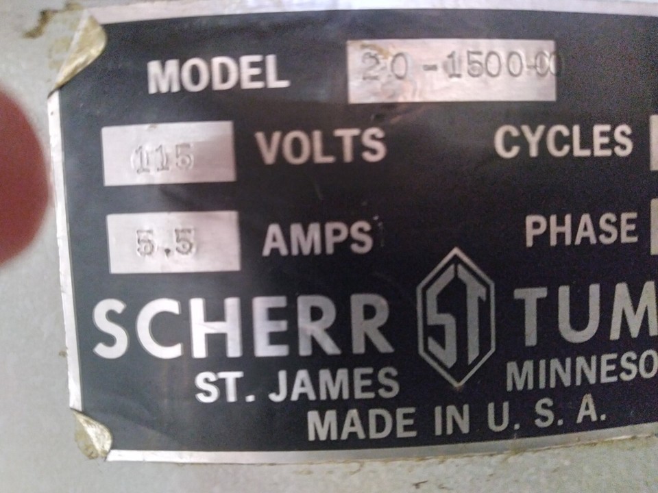 SCHERR-TUMICO MODEL 20-1500 OPTICAL COMPARATOR 14" Diameter Screen w ...