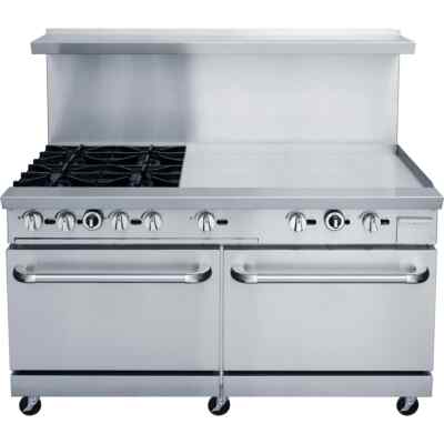Chef AAA - 60" Oven Range Combo (6) Burners w/ 24" Griddle - Natural ...