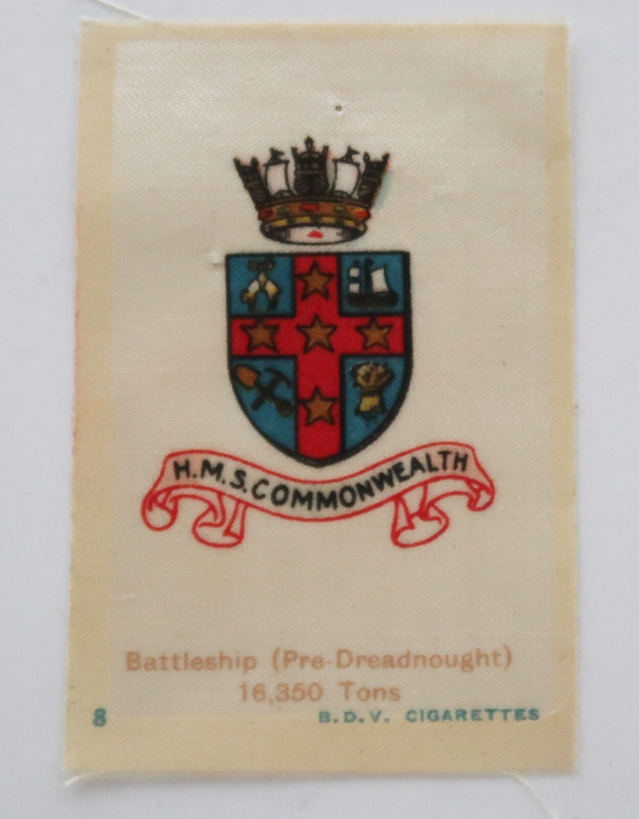 1910's Tobacco Silk HMS Commonwealth Battleship Coat of Arms # 8 in ...