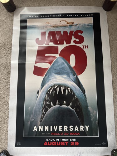 Jaws original DS movie poster 27x40 2025 50th Anniversary - Pristine Mint Read | eBay