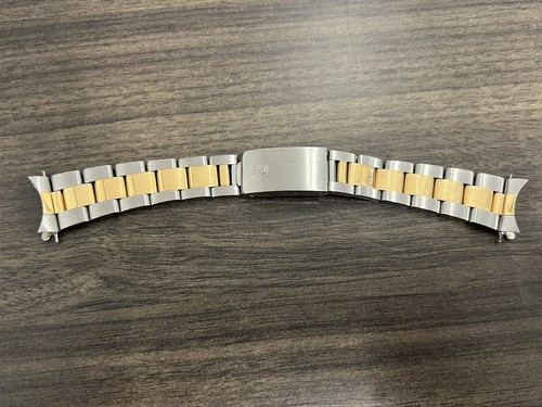 Original ROLEX Oyster Bracelet Two-Tone 78353-18 19mm 457 Ends Links ...