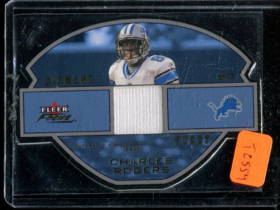 A8500- 2003 Fleer Focus Diamant Maillots 200 #7 Charles Rogers Jersey ...