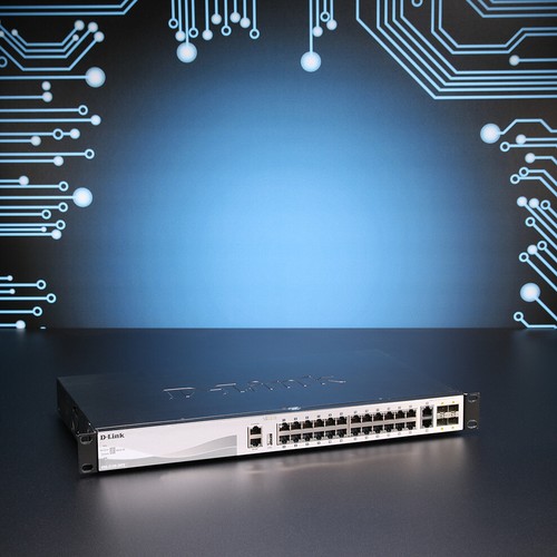 D-Link DGS-3130-30TS Gigabit Managed Stack L3 Switch / 24x GbE, 2x ...