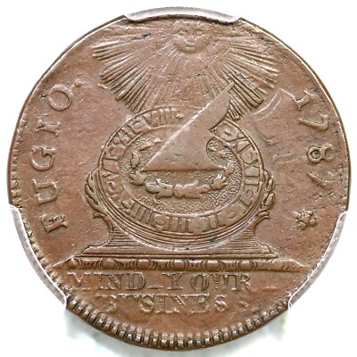 1787 N 1-B R-4 PCGS AU 50 Cross After Date Fugio Cent Colonial Coin | eBay