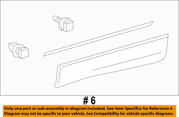 75077-42011 Toyota Moulding, rear door, outside rh 7507742011, New ...