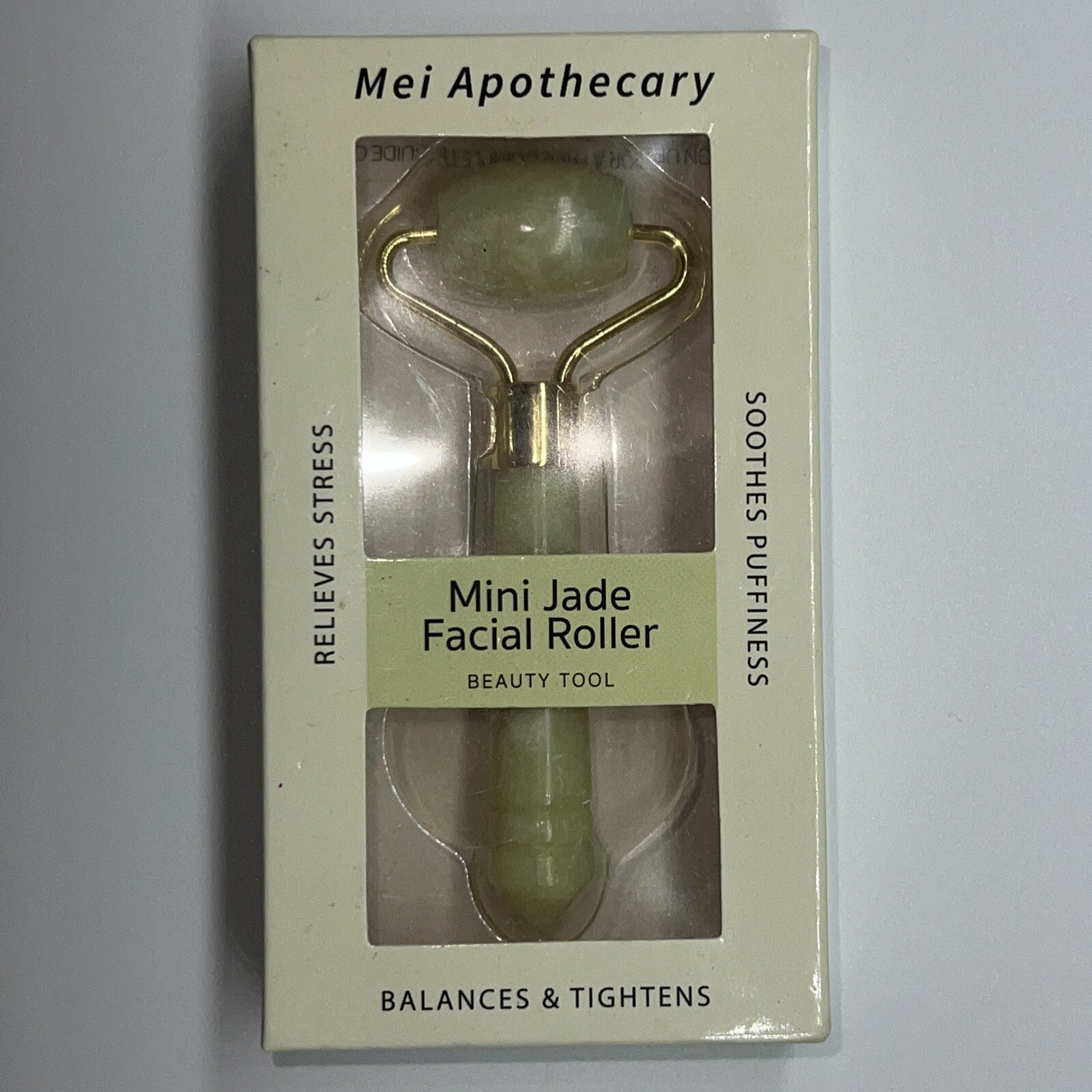 Mini Jade Facial Roller Beauty Tool Relieves Stress - Mei Apothecary | eBay