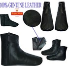 Mens Ladies Unisex Real Leather Black Socks Khuffs Khuffain for Hajj ...