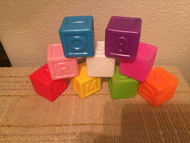 Unmarked 2" All Around Soft Vinyl Plastic Building Alphabet Blocks for ...