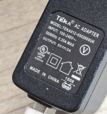 Teka AC Adapter Plug In Power Supply Teka012-0502000UK Output 5V 2A | eBay