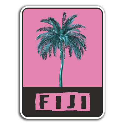 2 x 10cm Fiji Holiday Fun Vinyl Stickers - Travel Sticker Laptop ...