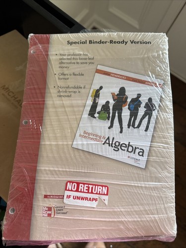 Beginning and intermediate algebra three whole punch textbook never ...