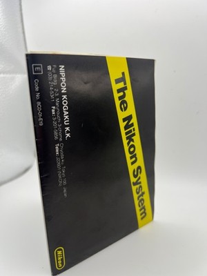 The Nikon System Poster Product Guide Chart Nippon Kogaku Vintage SLR ...