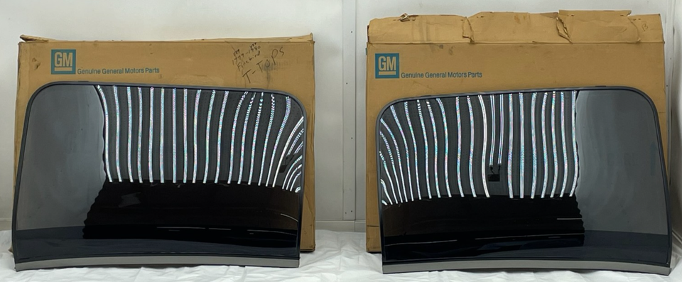 NOS 1978-1981 T-Tops GM F Body Camaro Trans Am Firebird Glass Pair New ...