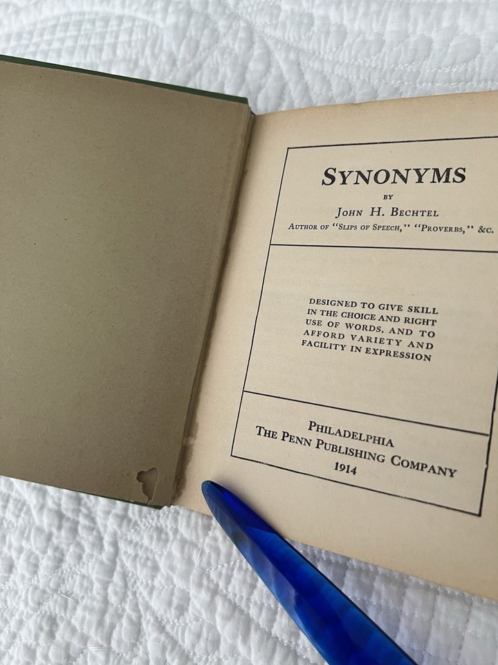 John H. Bechtel Proverbs 1918 Practical Synonyms 1914 Receive Both ...