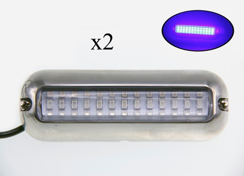 Pactrade Marine 2PCS Pontoon Boat Blue LED Underwater Light S.S 316 ...