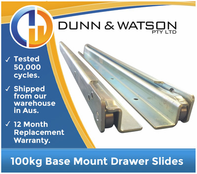 Base Mount Drawer Slides 500-1600mm 100kg for Trailers | eBay Australia