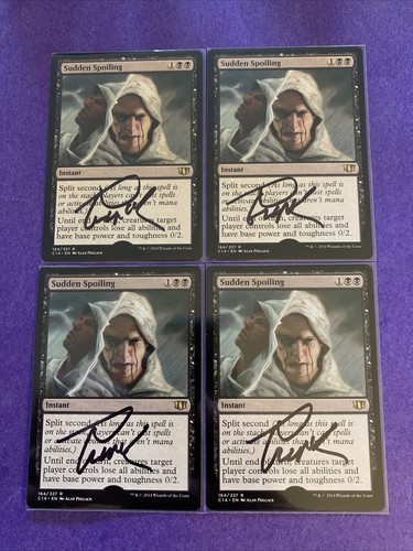 MTG Magic Sudden Spoiling Signed Artist Proof Set W/Sketch X4 C14 Alan ...