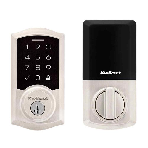 Kwikset SmartCode 270 Traditional Satin Nickel Touchpad Single Cylinder ...