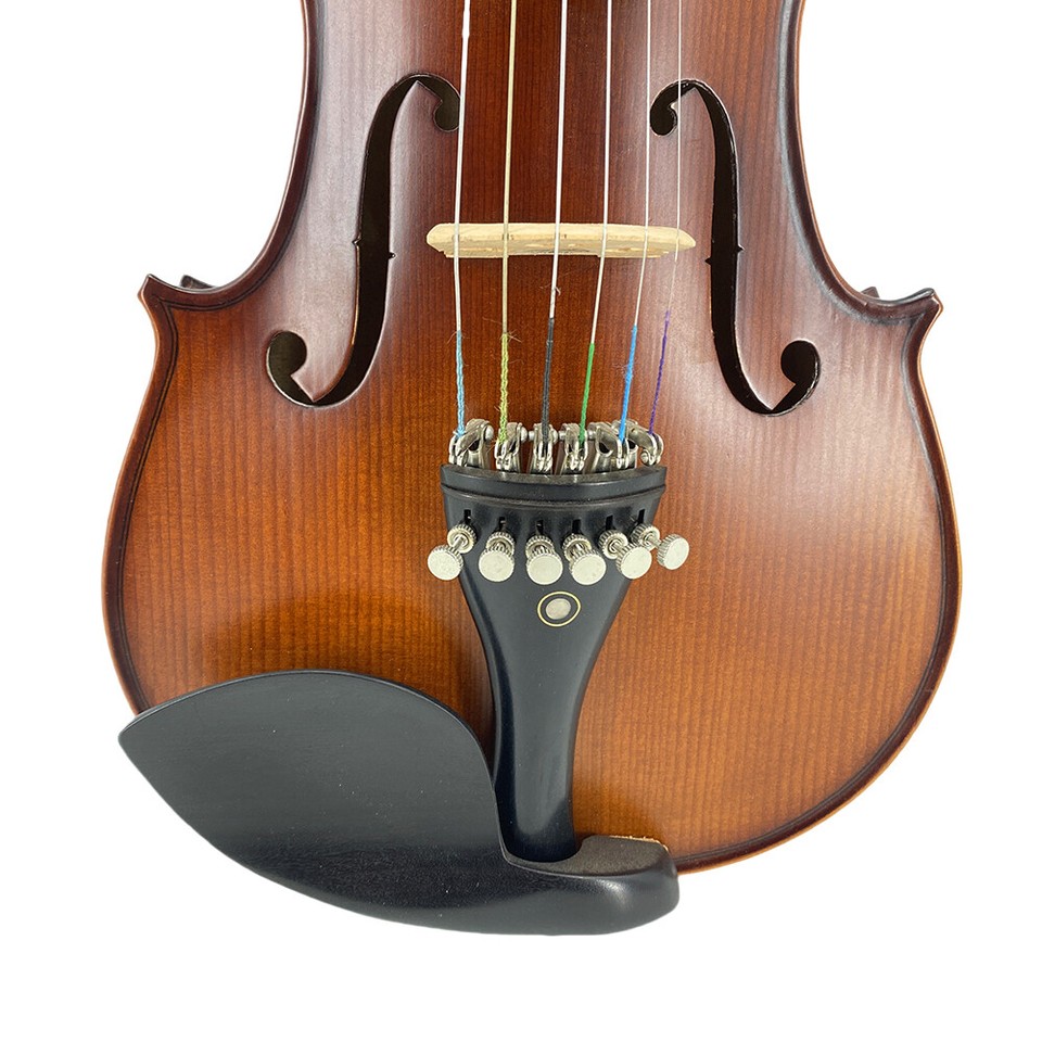 6 String Violin 4/4 Acoustic violin Maple Spruce Hand Made Ebony parts ...
