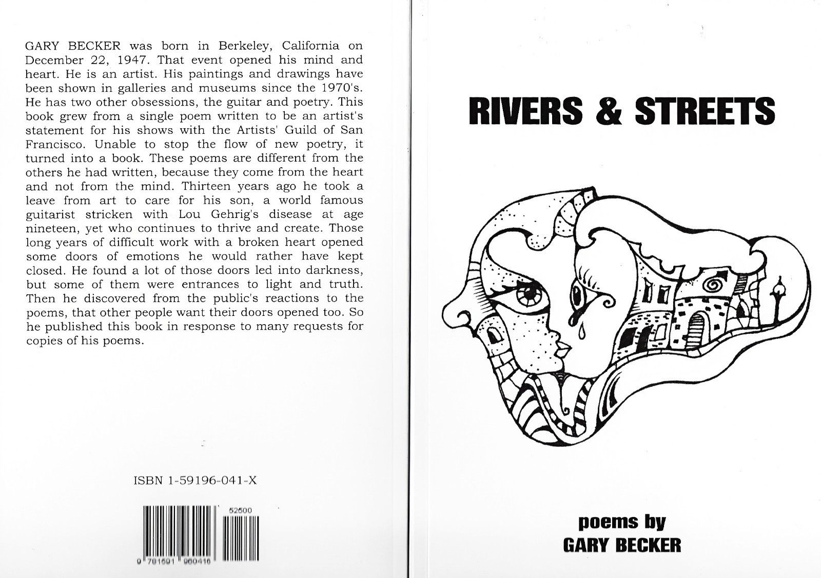 SIGNED Book RIVERS AND STREETS by Gary Becker A Book of Original Poems ...