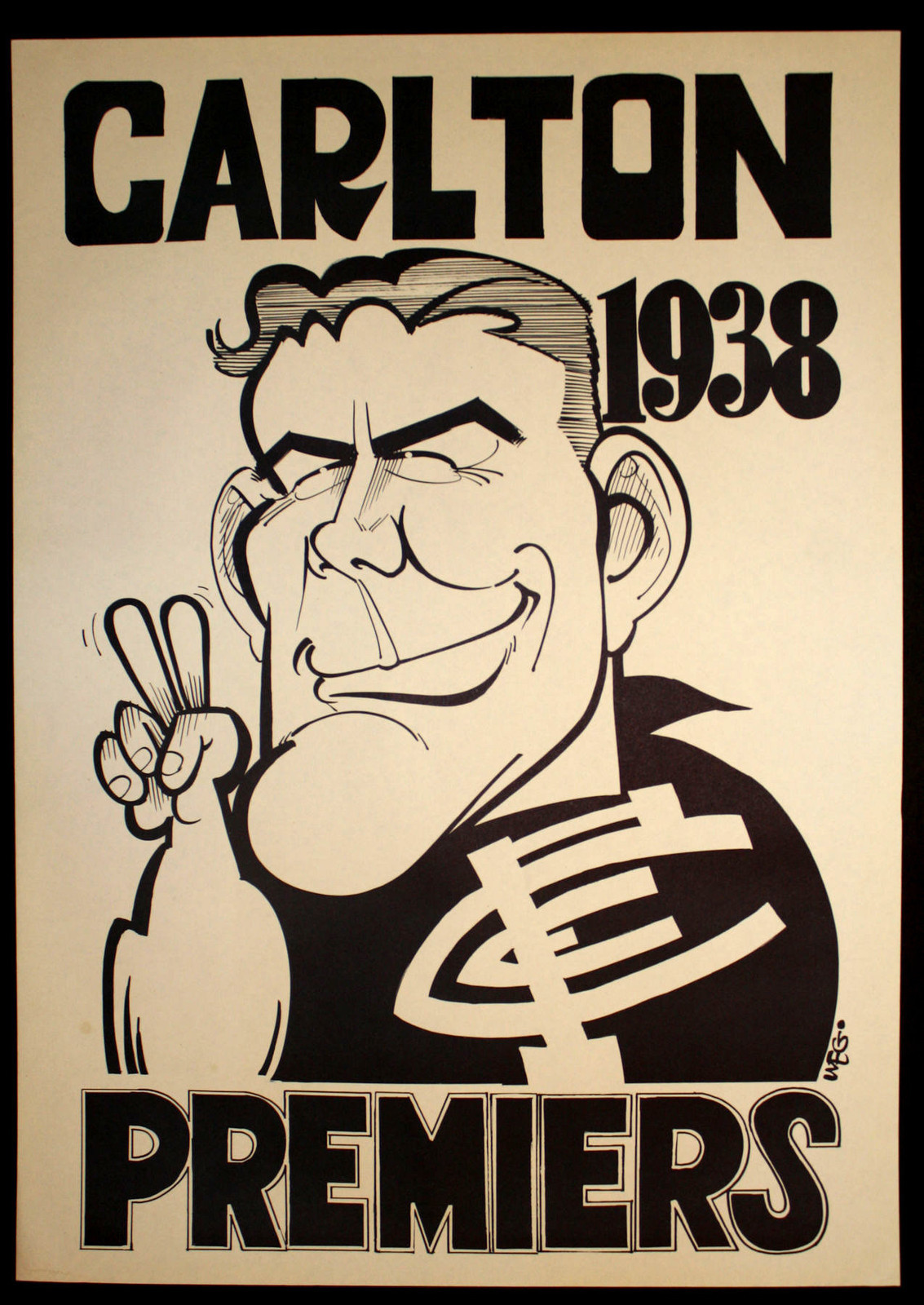 1938 1945 1947 Carlton Premiers Weg posters Premiership Blues poster ...
