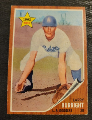 1962 Topps Baseball Larry Burright #348 No Creases Vg/Ex Dodgers | eBay