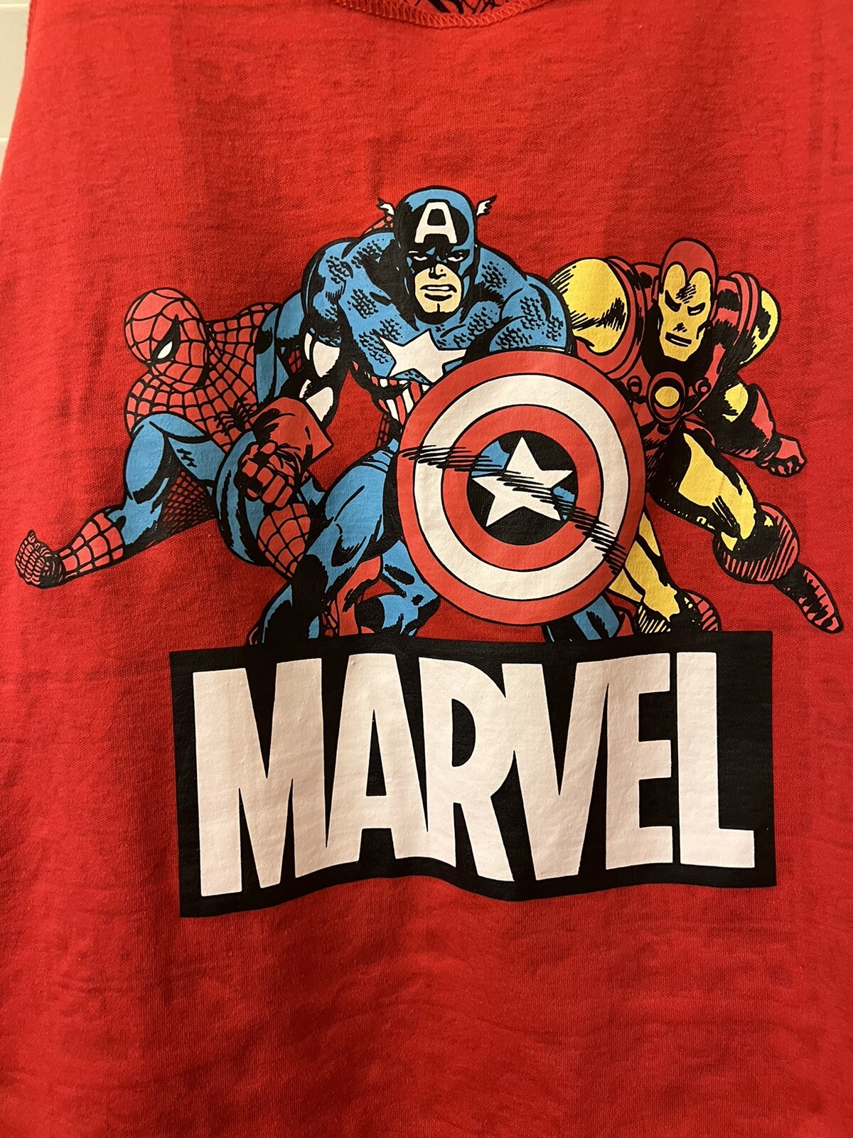 Marvel Red Racerback Tank Top Women’s Small Captain America Iron Man ...