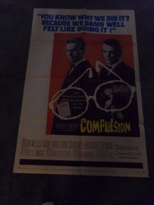 COMPULSION (1959) ORSON WELLES ORIGINAL ONE SHEET POSTER 27"BY41" | eBay