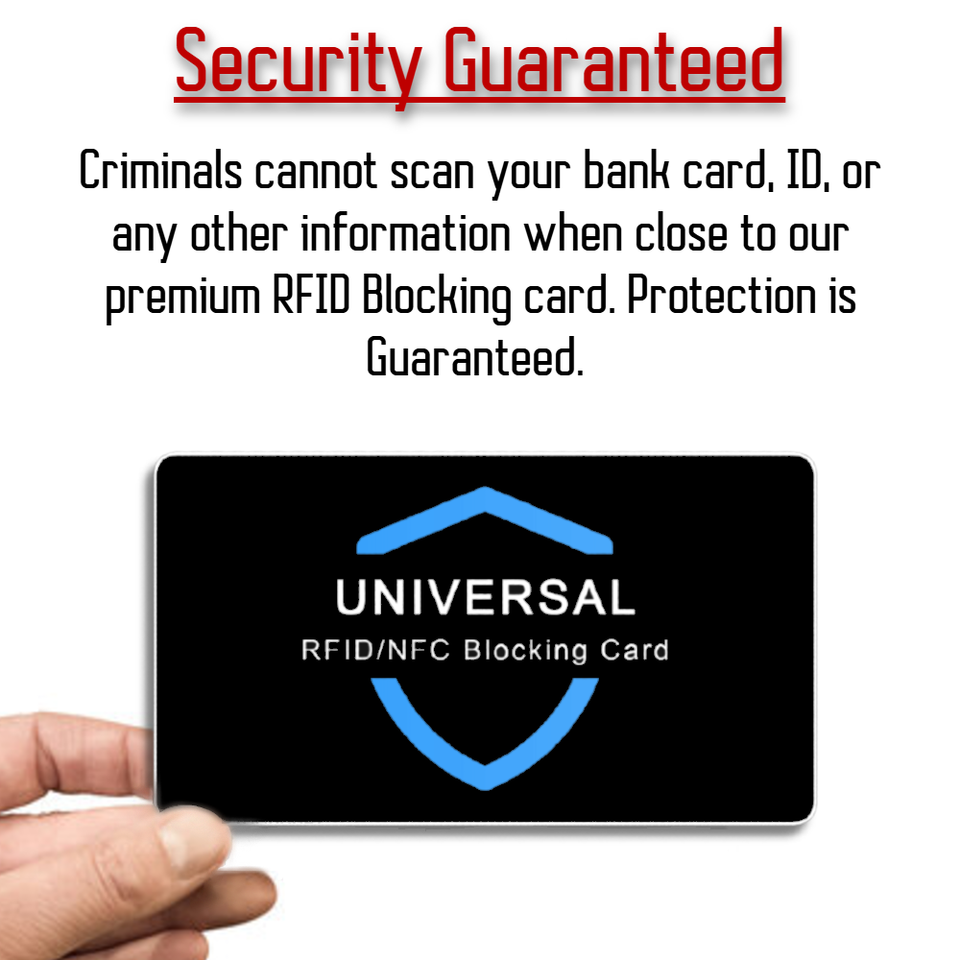 RFID Blocking Card Contactless Credit Debit Card Protector Bank Wallet ...