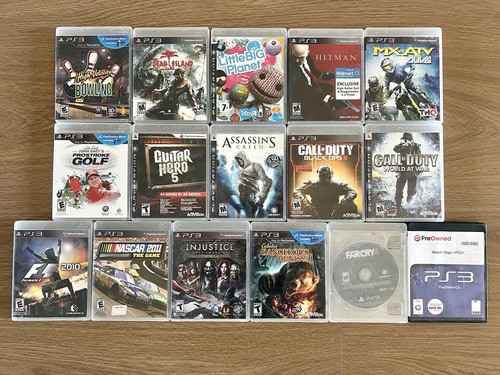 Sony Playstation 3 Games Bundle PS3 Lot Of 16 Games Guitar Hero Call Of ...