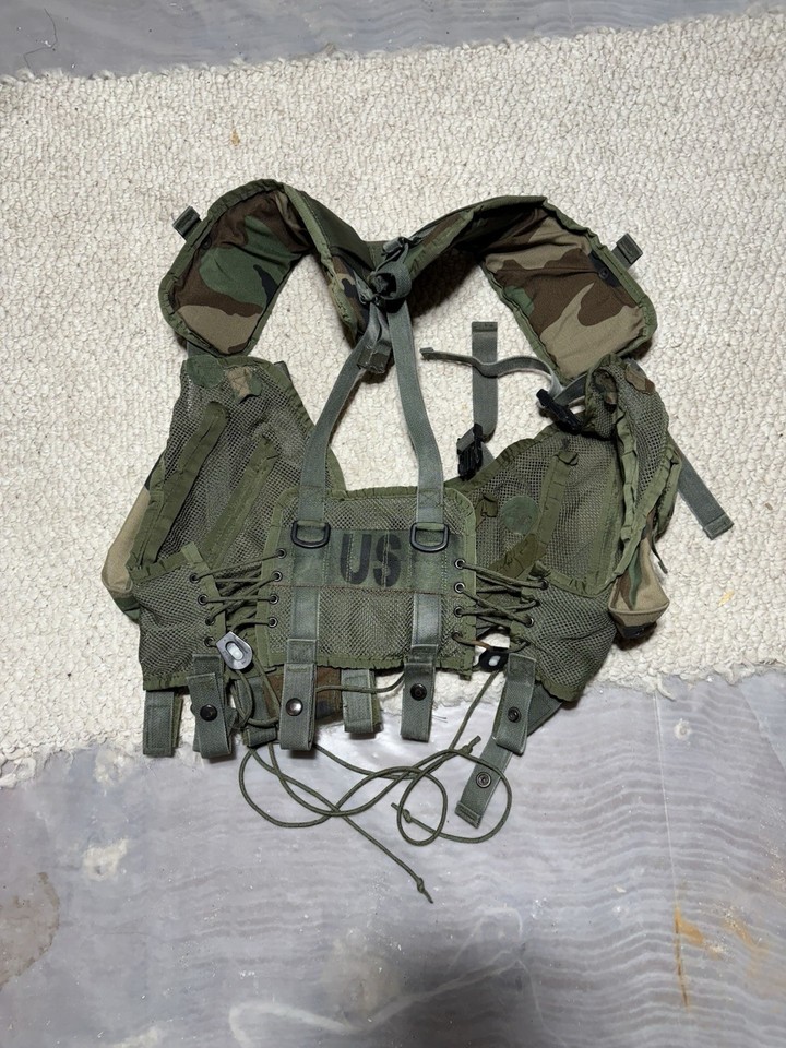 USGI LBV-88 Enhanced M81 Woodland Camouflage Army Tactical Load Bearing ...