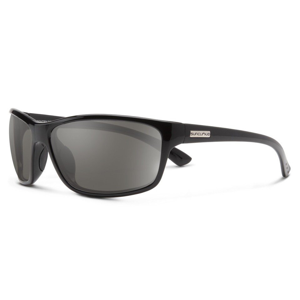 Suncloud Sentry Black Rectangle Polarized Sunglasses/ Polar Yellow Lens ...