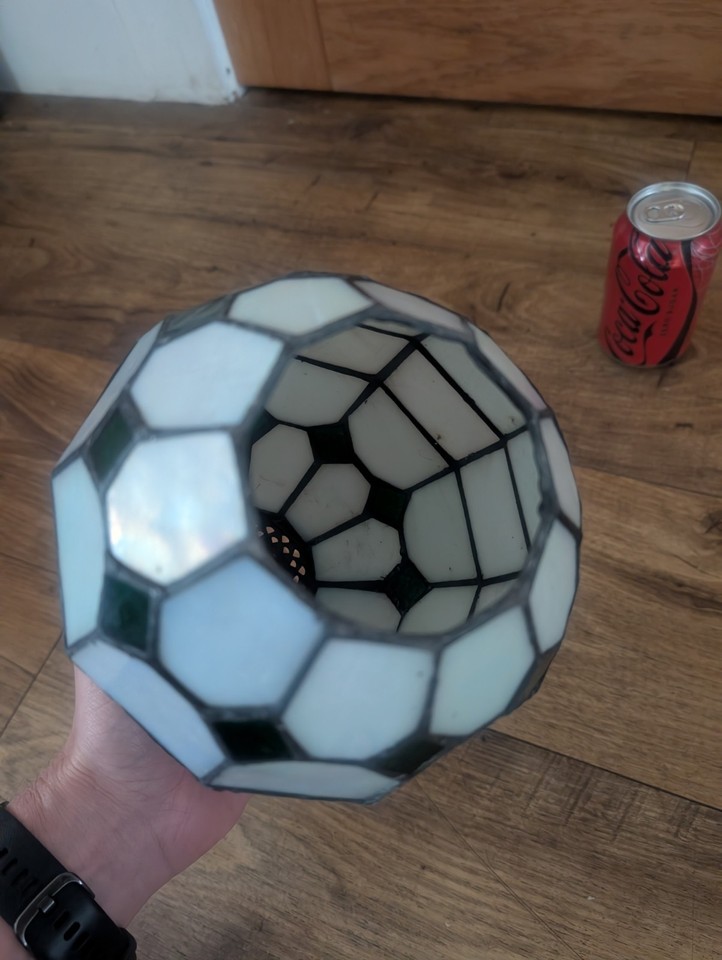 Small Tiffany Style Stained Glass Leaded Lamp | eBay UK