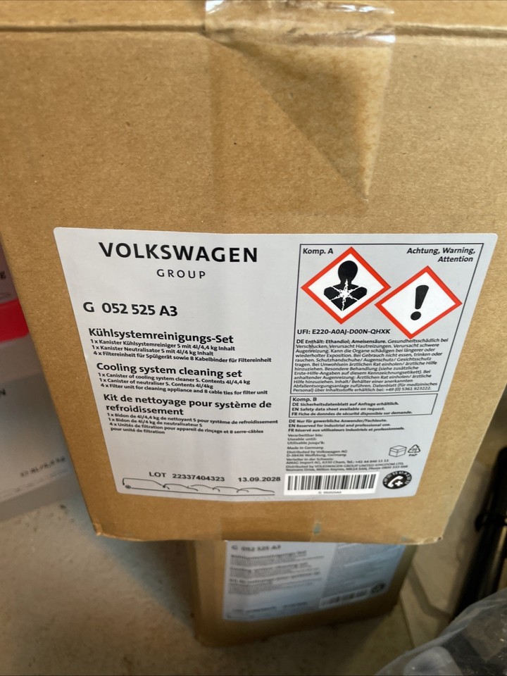 Engine Coolant Flush Cleaner 2 Part Cooling System VW Audi Seat Skoda ...
