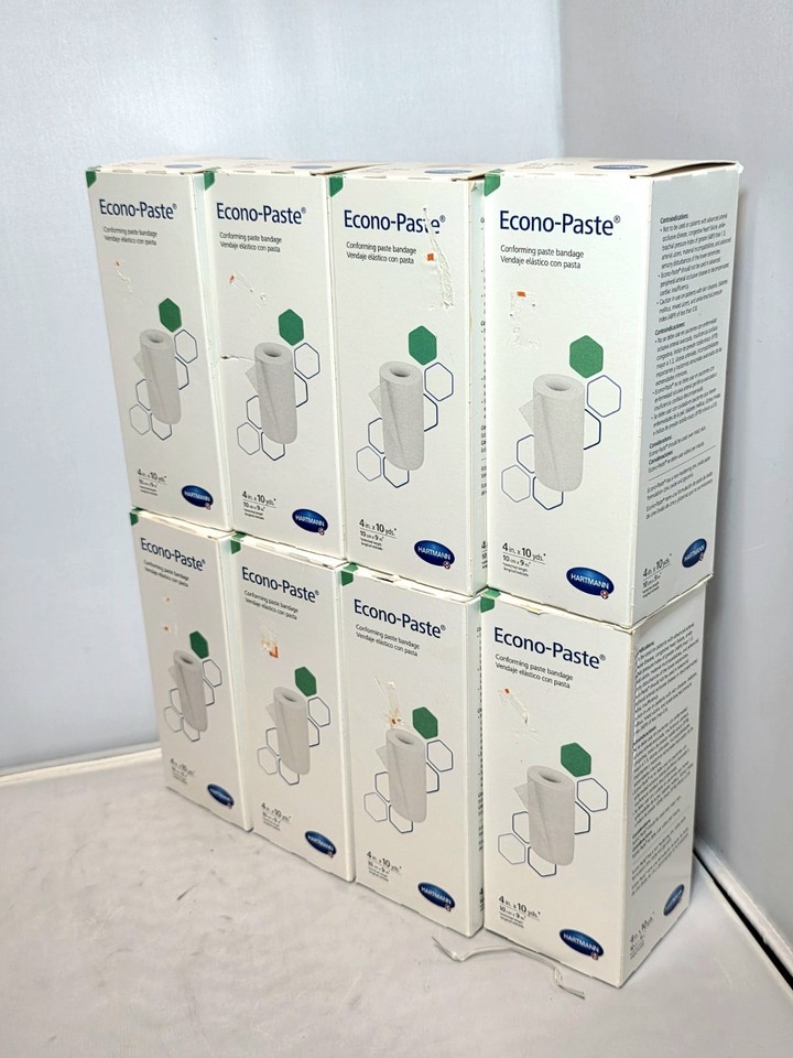 Hartmann Econo-Paste Gauze Unna Boot White NonSterile 4" x 10 Yd 8 Ct ...
