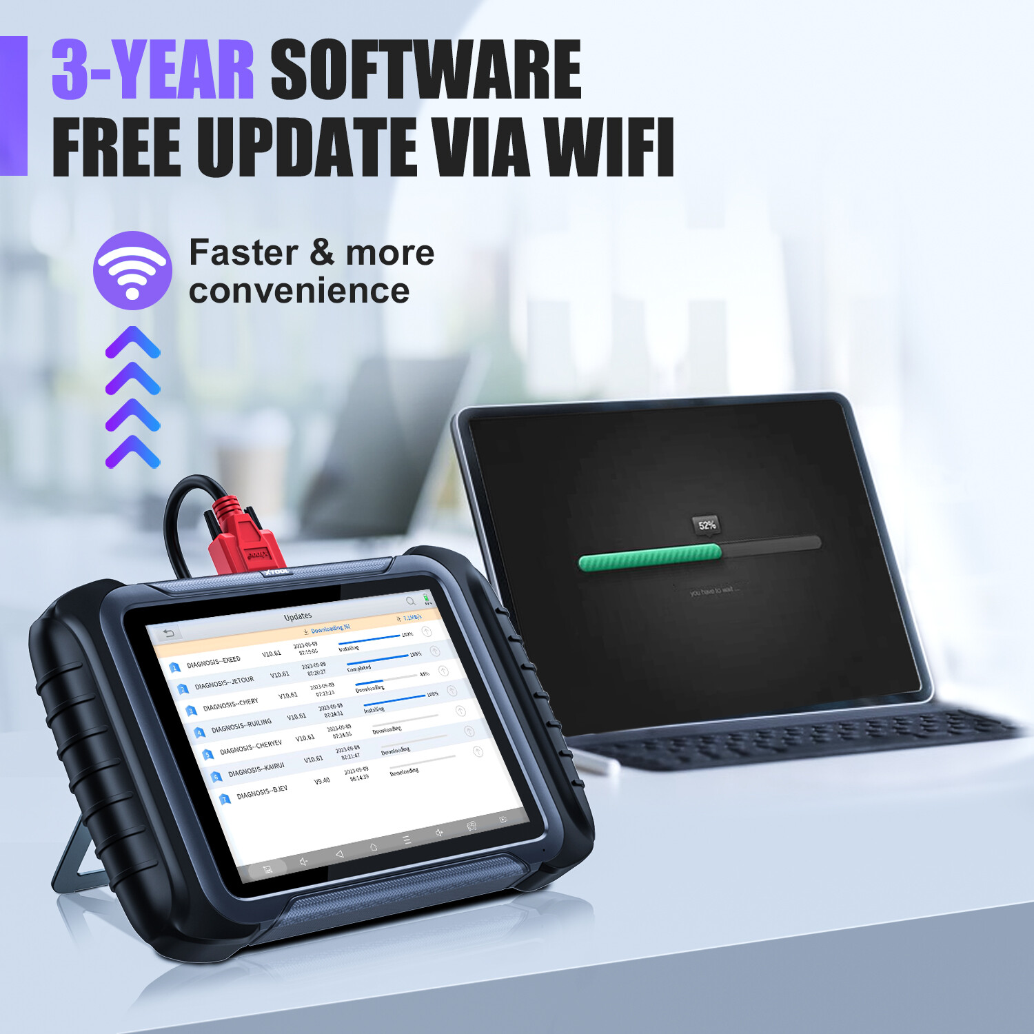 USED XTOOL D8S V2.0 Auto Full System Diagnostic OBD2 Scanner ECU Coding ...