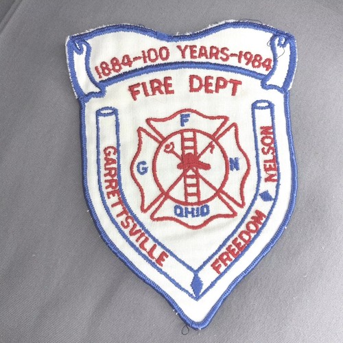 Garrettsville Freedom Nelson OH Ohio Fire Dept. 1884-1984 100 Years 6.5 ...
