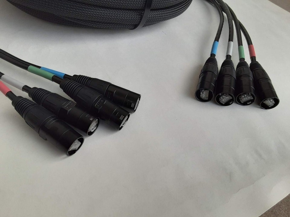 75 FT 4Channel CAT-6 Snake Tactical Shielded w/Neutrik Ethercon Digital ...