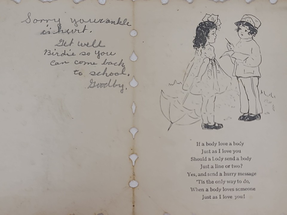 Cupid Umbrella Raining Hearts Vtg Valentine Day Greeting Card I Love ...