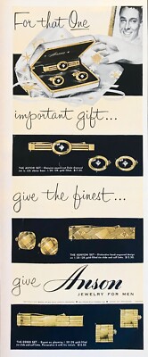 1952 Anson Jewelry for Men PRINT AD For That One Important Gift Give ...