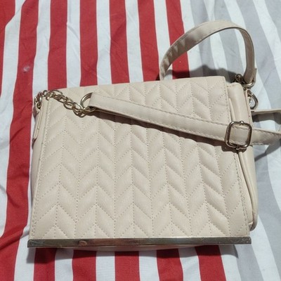 Women's Atmosphere Beige Quilted Crossbody Bag One Size | eBay